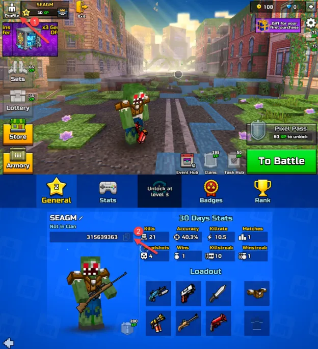 Моментально пополните Pixel Gun 3D (Gem/Coins/Keys) - SEAGM