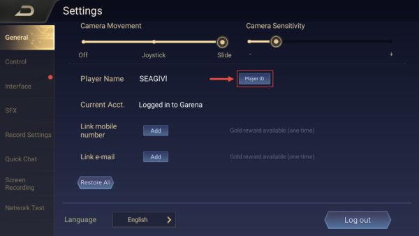 Arena of Valor AOV ID Vouchers Top Up - SEAGM