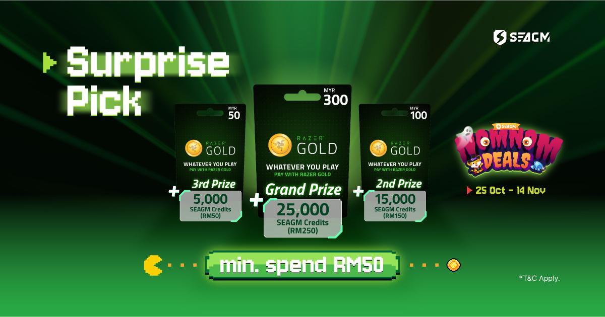 SEAGM Game Top Up Gift Card Voucher Game Credits Mobile Games